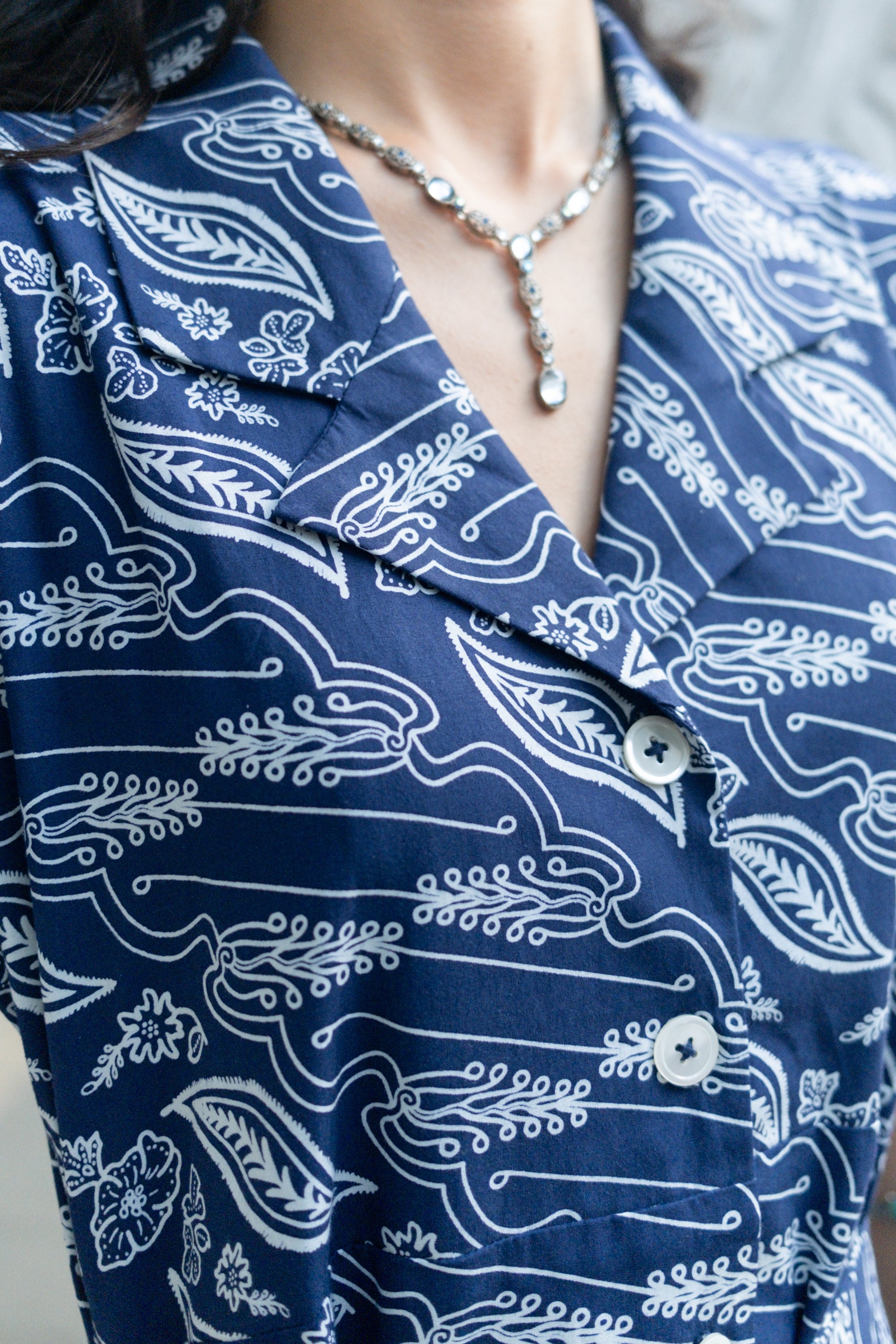 Batik Collared Dress | Asmara Midnight – Studio Gypsied