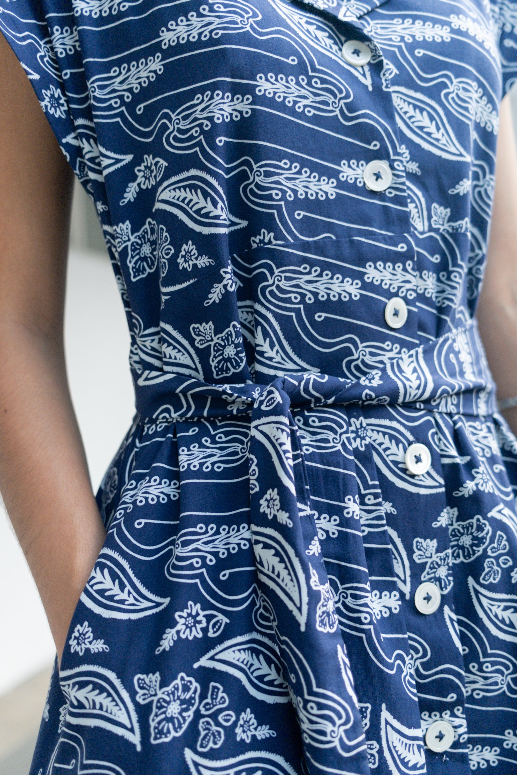 Batik Collared Dress | Asmara Midnight – Studio Gypsied