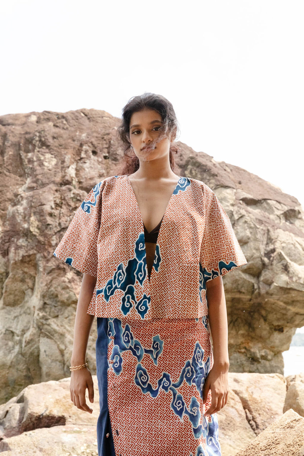 Batik Crop Jacket | Tumbuh Clay – Studio Gypsied