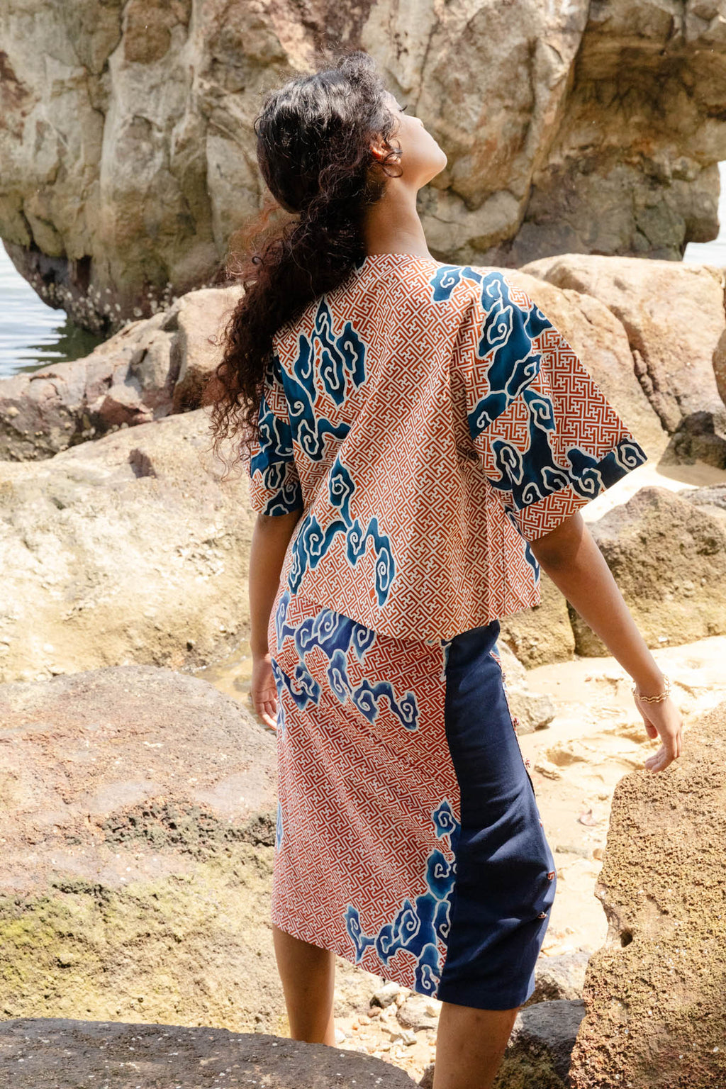 Batik Crop Jacket | Tumbuh Clay – Studio Gypsied